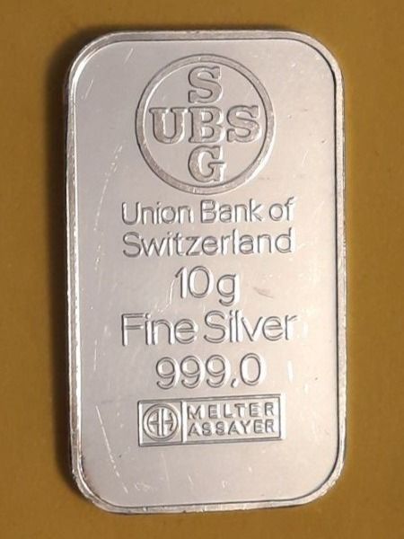 10 Gramm UBS / SBG Silberbarren 999.0 | Kaufen auf Ricardo