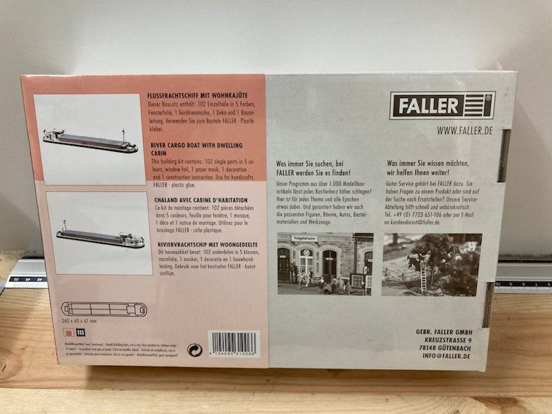 Faller HO 131006 Flussfrachtschiff mit Wohnkajüte (Neu und ...