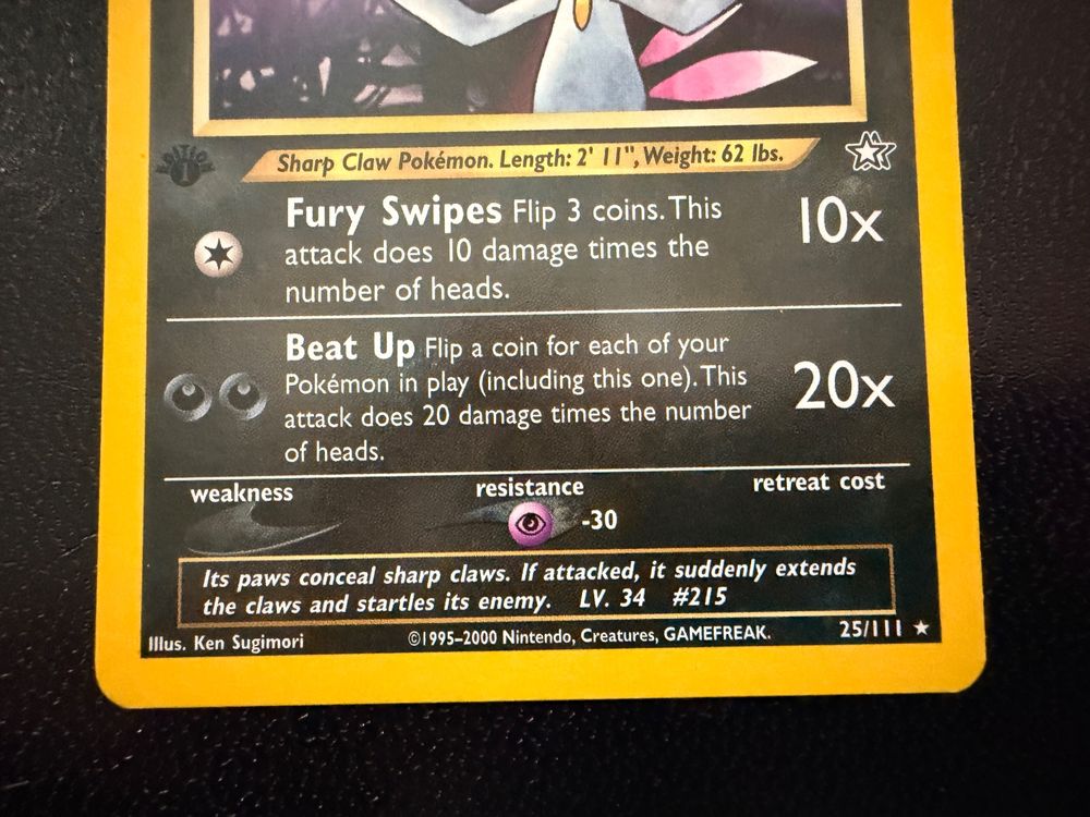 1. Edition Sneasel 25/111 Neo Genesis 2000 Rare (Gebraucht) in Luzern ...