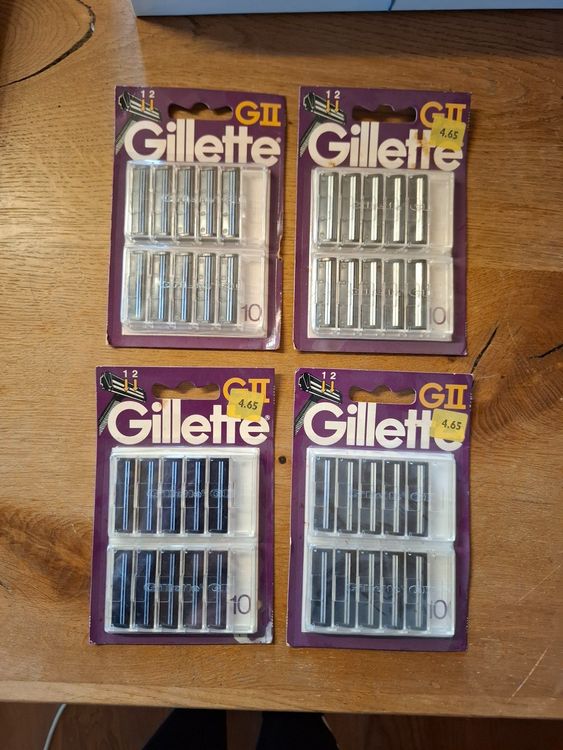 Original Gillette GII Klingen, neu, Vintage, 4 Pack! (Gebraucht) in ...