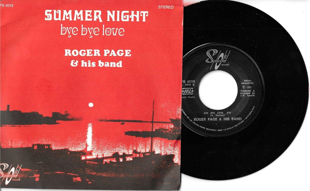 Roger Page And His Band - Summer Night (Splendid Records) (Gebraucht ...