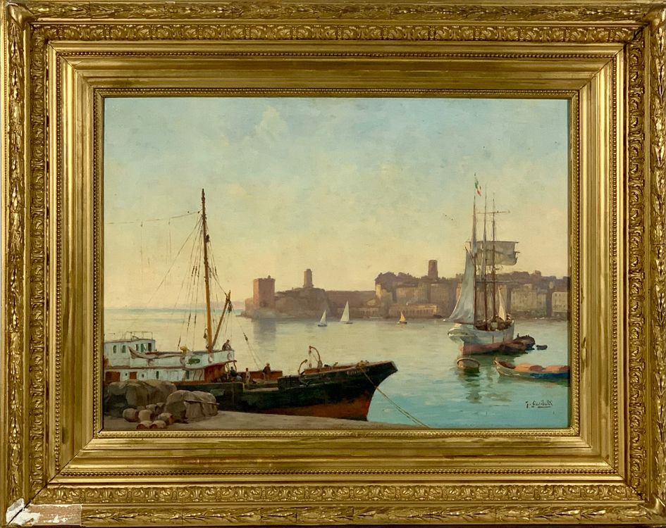 Joseph Garibaldi (1863-1941) Gemälde -Meeresküste (Gebraucht) in Root ...