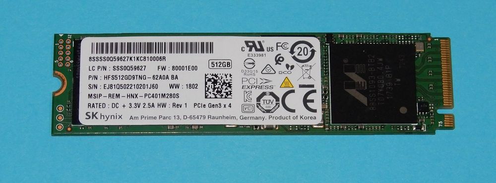 SKhynix NVMe SSD 512 GB (Gebraucht) in Bern für CHF 38 – mit Lieferung ...