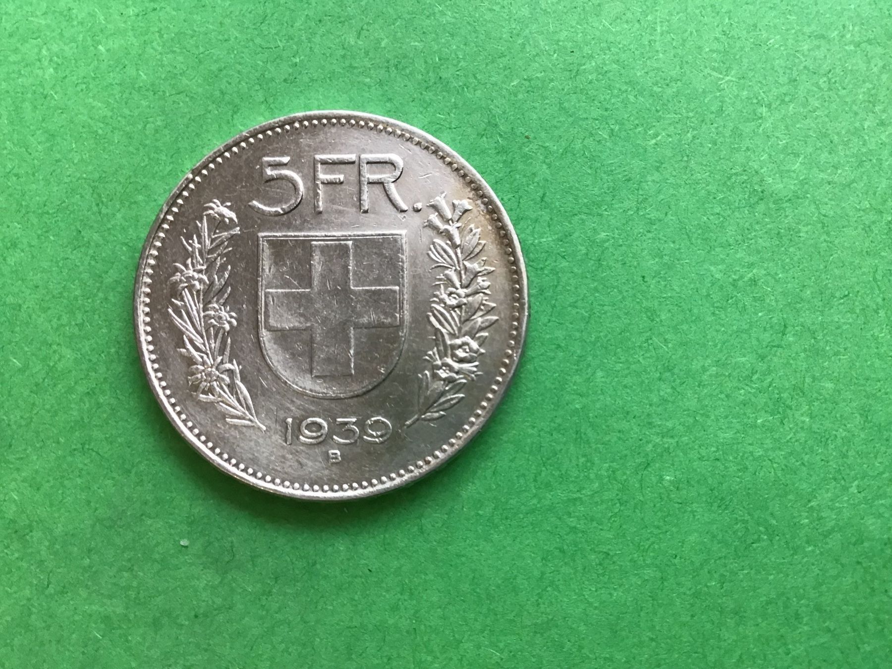 5 Fr. Suisse 1939 (D'occasion) à St. Niklaus VS pour CHF 18 – avec ...