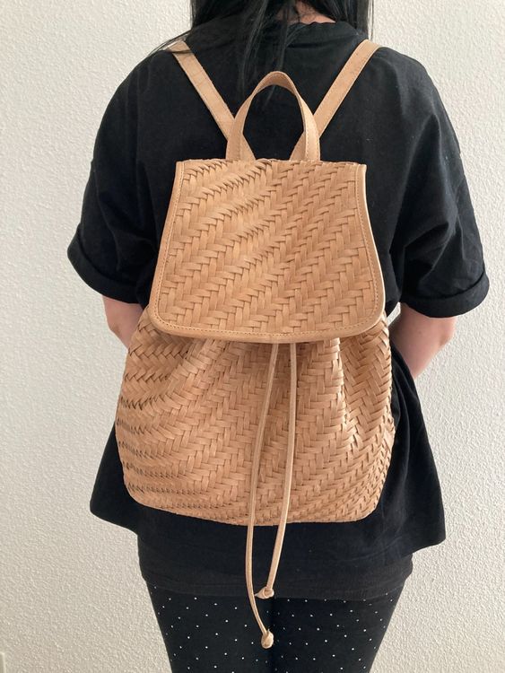 Bembien Rucksack "Frida" aus Rindsleder - hellbraun/caramel (Gebraucht ...