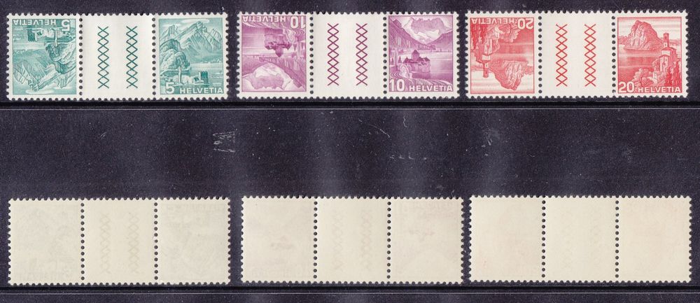 1938 SATZ Kehrdrucke mit Zwischensteg y ** POSTFRISCH ** | Kaufen auf Ricardo