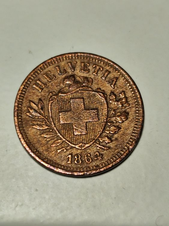 seltene 1rappen münze von 1864 (Gebraucht) in minusio für CHF 295 – mit Lieferung auf Ricardo kaufen