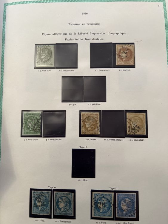 9 timbres oblitérés France 1870 selon photos (Gebraucht) in Charmey ...