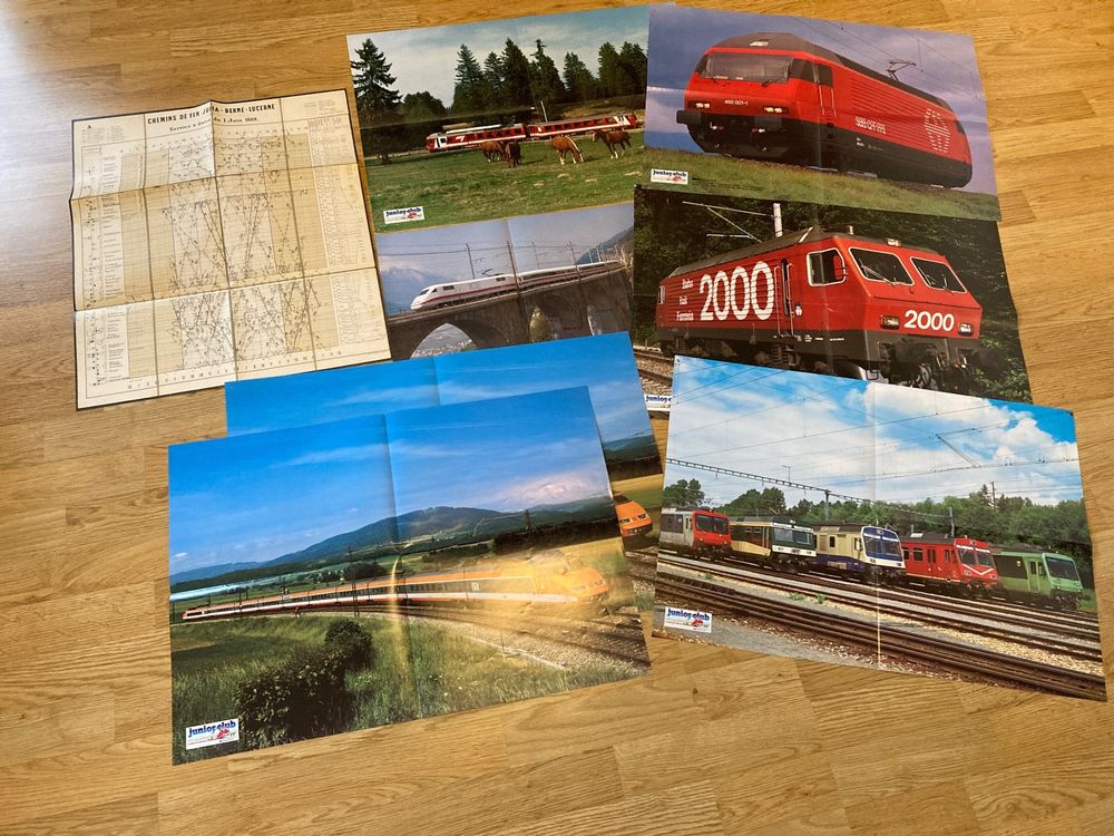 Diverse Eisenbahn-Poster A3 und A2 (SBB Junior Club) (Gebraucht) in ...