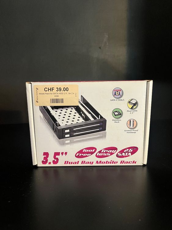 Mobile Rack für SATA HDD 2,5" – Dual Bay (Neu und originalverpackt) in ...