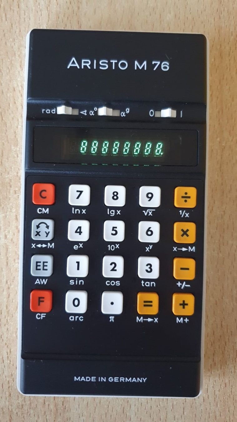 Aristo M76 Vintage Taschenrechner nagelneu NOS, 1A rare OVP! (Gebraucht ...