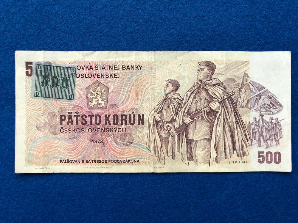 Tschechien 1993 (1973) - 500 Korun - mit Marke 500 D (Gebraucht) in Pfäffikon SZ für CHF 7.5 ...