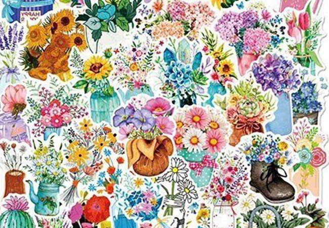 50 Stk. Sticker - Frische Blumen & Pflanzen | Kaufen auf Ricardo