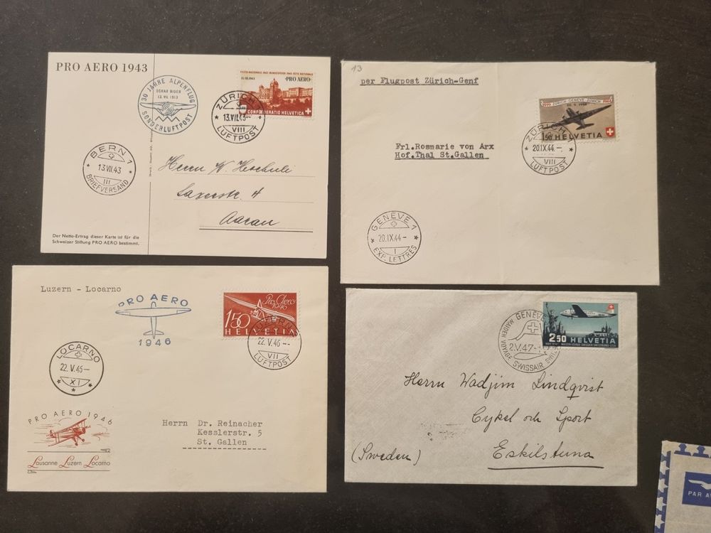 4 Briefe mit Flugpost Ausgaben : KP 160.-- (Gebraucht) in Gümligen für CHF 15 – mit Lieferung ...