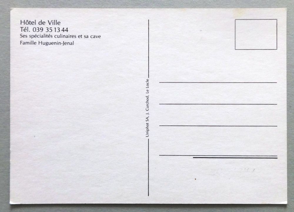 Hotel-Rest. Hotel de Ville, La Brévine (Gebraucht) in Fétigny für CHF 1 ...