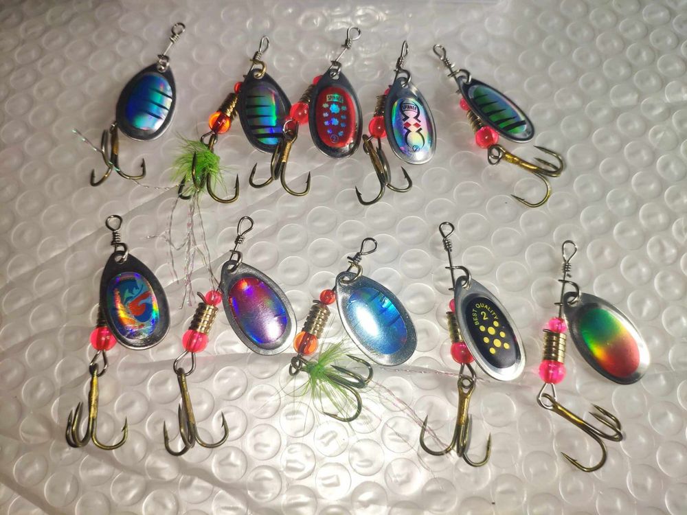 Set 10x Blinker Spinner Forellenblinker Angeln + Box | Kaufen auf Ricardo