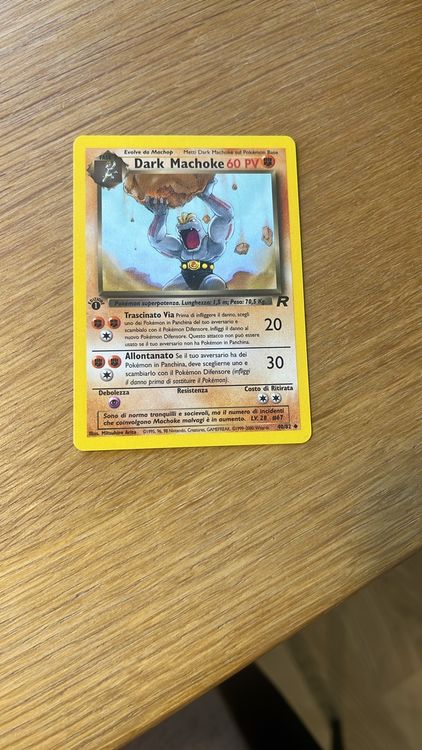 Seltene Dark Machoke Pokemon Karte (Gebraucht) in Spiez für CHF 0.2 ...
