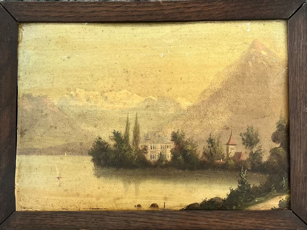 Antike Schloss Ansicht Gemälde, Verso Unleserlich Signiert (Gebraucht) in Root für CHF 25 – mit ...