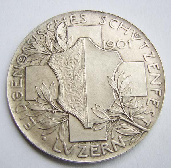 1901, Luzern, eidg. Schützenfest, Silber | Kaufen auf Ricardo