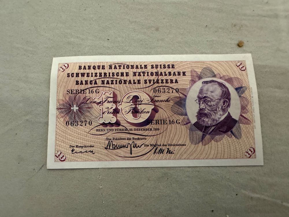 Alte Banknoten 10Fr. 1959 Nr 11 | Kaufen auf Ricardo