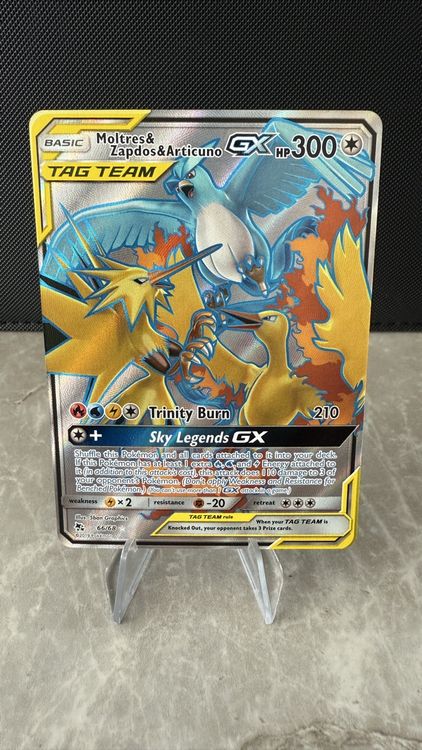 Moltres & Zapdos & Articuno GX 66/68 Full Art Pokemon Card H (Nuovo ...