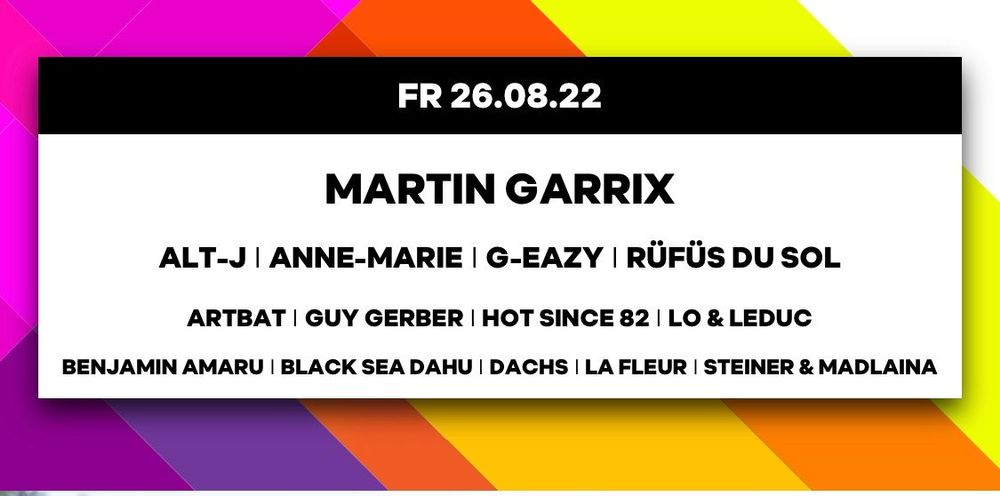 Zurich OpenAir Fri.(Martin Garrix) | Kaufen auf Ricardo