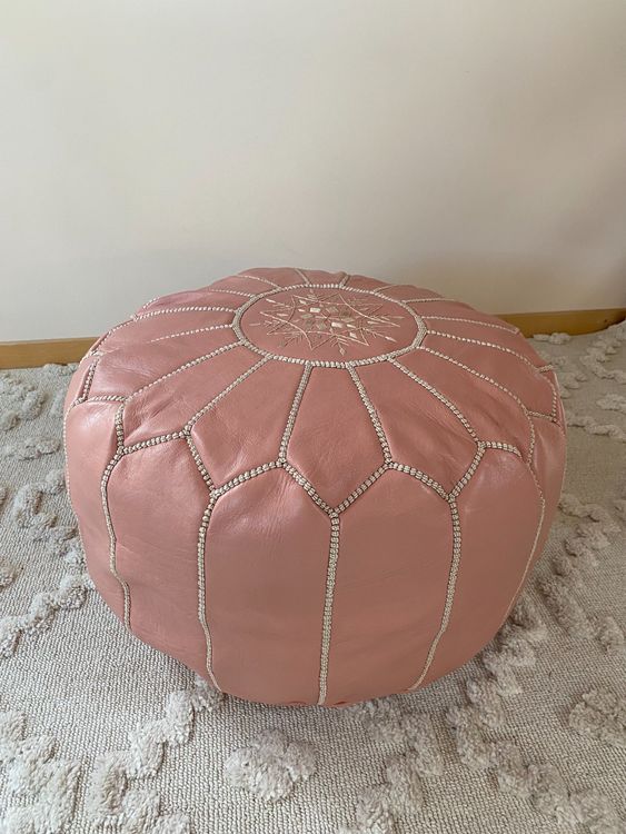Marrokanischer Leder Pouf, Boho Style (Neu und originalverpackt) in ...