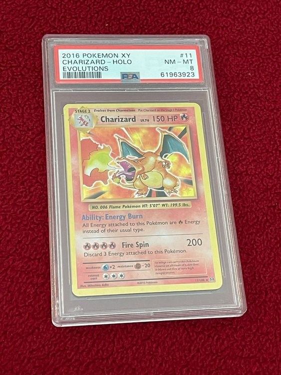 Pokémon - PSA 9 Glurak Charizard XY Evolutions - Holo 11/108 | Kaufen auf Ricardo
