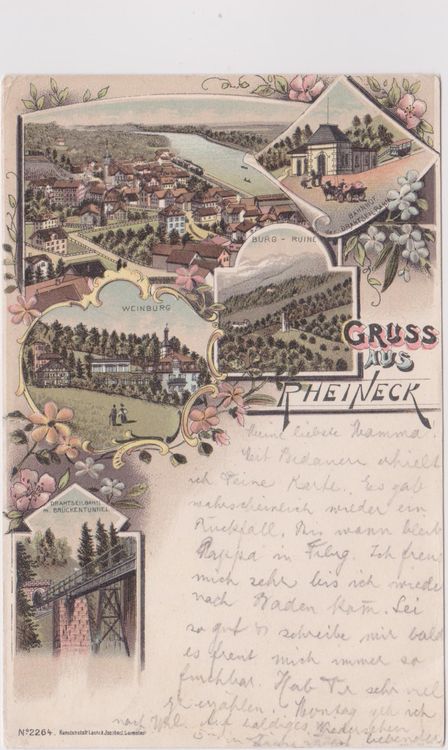 Rheineck, Litho, 1901 (Gebraucht) in Spiez für CHF 38 – mit Lieferung auf Ricardo kaufen