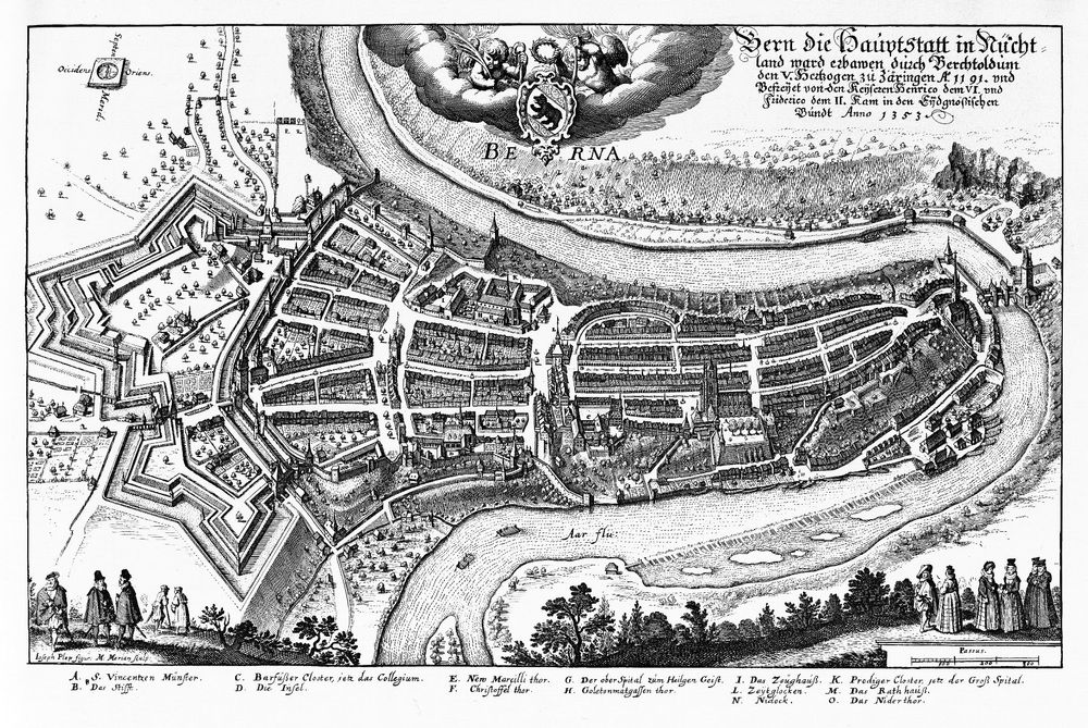 Karte von Bern um 1638 (Merian-Stich) (Gebraucht) in Münchenbuchsee für ...