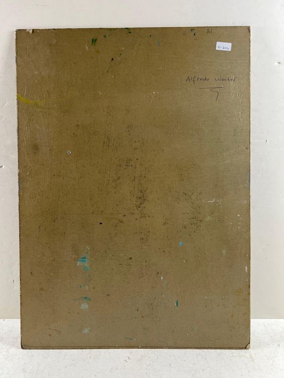 Alfredo Walter Frau mit Katze Gemälde Monogrammiert. (Gebraucht) in Neuhausen am Rheinfall für ...