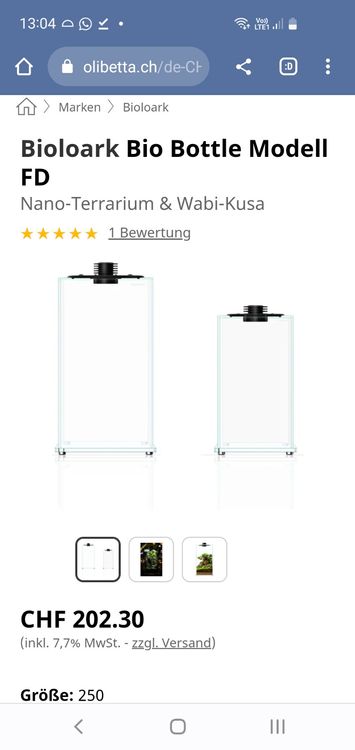 Biolark FD250 Terrarium (Gebraucht) in Gisikon für CHF 108 – nur ...