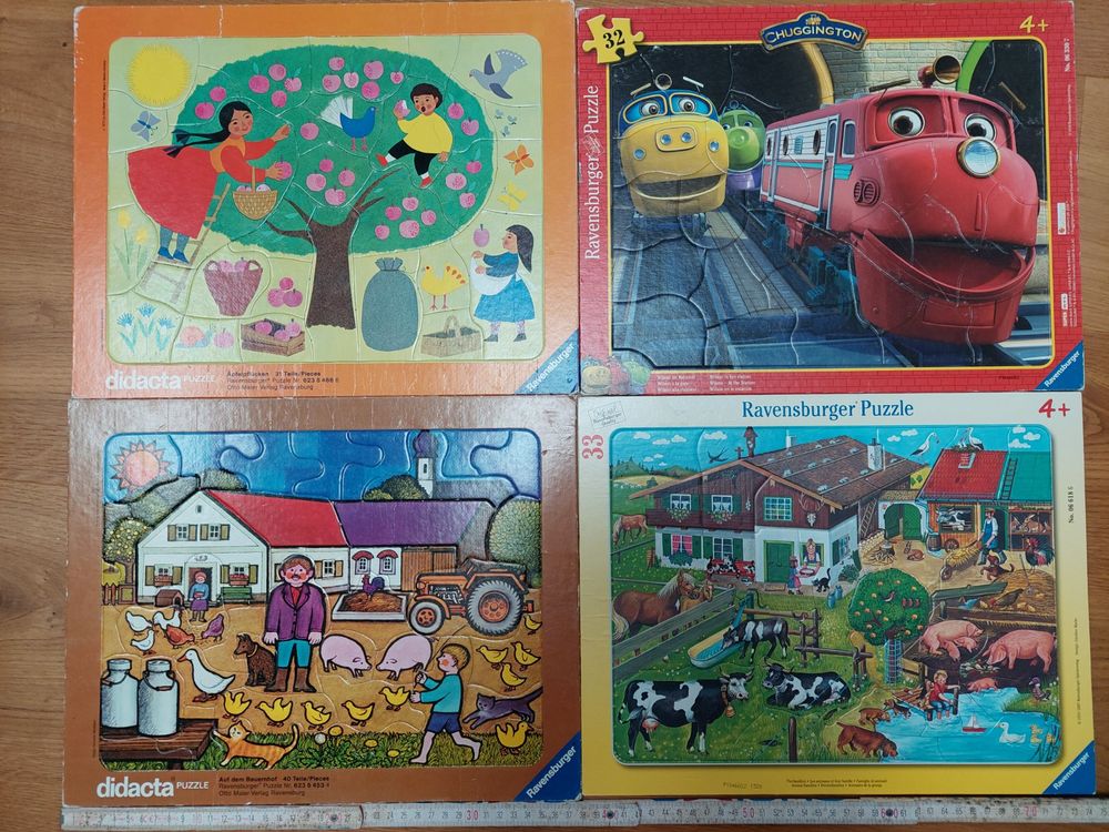 4 er Set grosse Puzzle ca 4+ (Gebraucht) in Sevelen für CHF 10 – mit ...