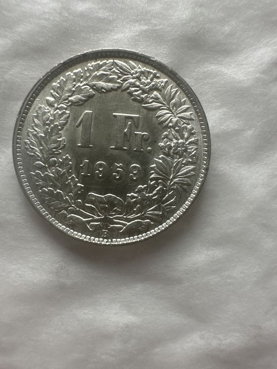 Silber 1 Franken 1959 Helvetia Schweiz Münze (Gebraucht) in Bern für CHF 3 – mit Lieferung auf ...