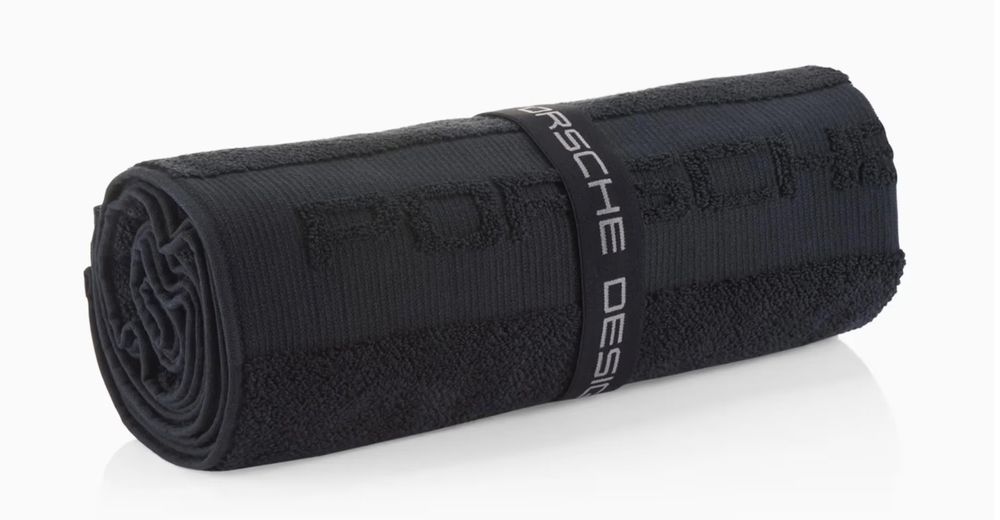 PORSCHE GYM TOWEL HANDTUCH BADE SAUNA SPORT (Neu und originalverpackt ...