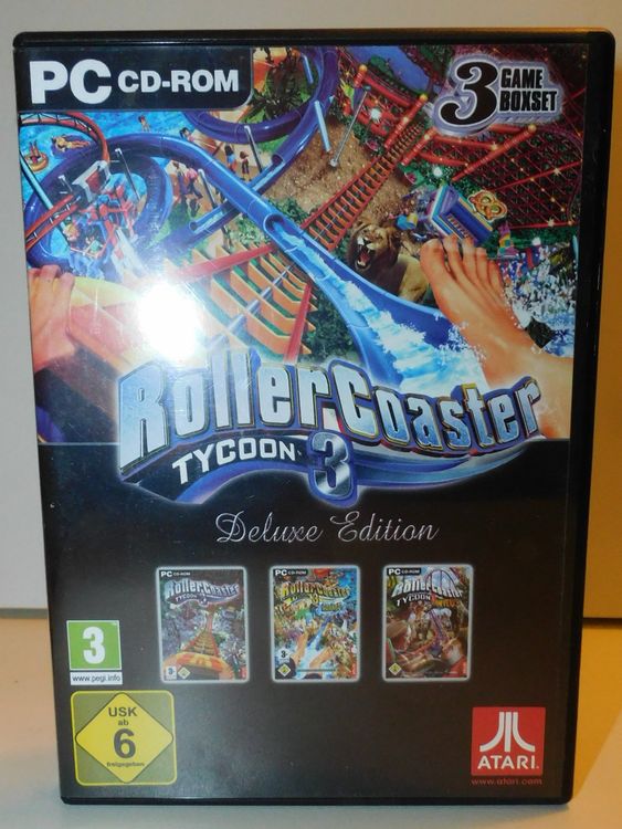 Game Videospiel PC - CD-Rom Roller Coaster Tycoon 3 - 2004 (Gebraucht ...