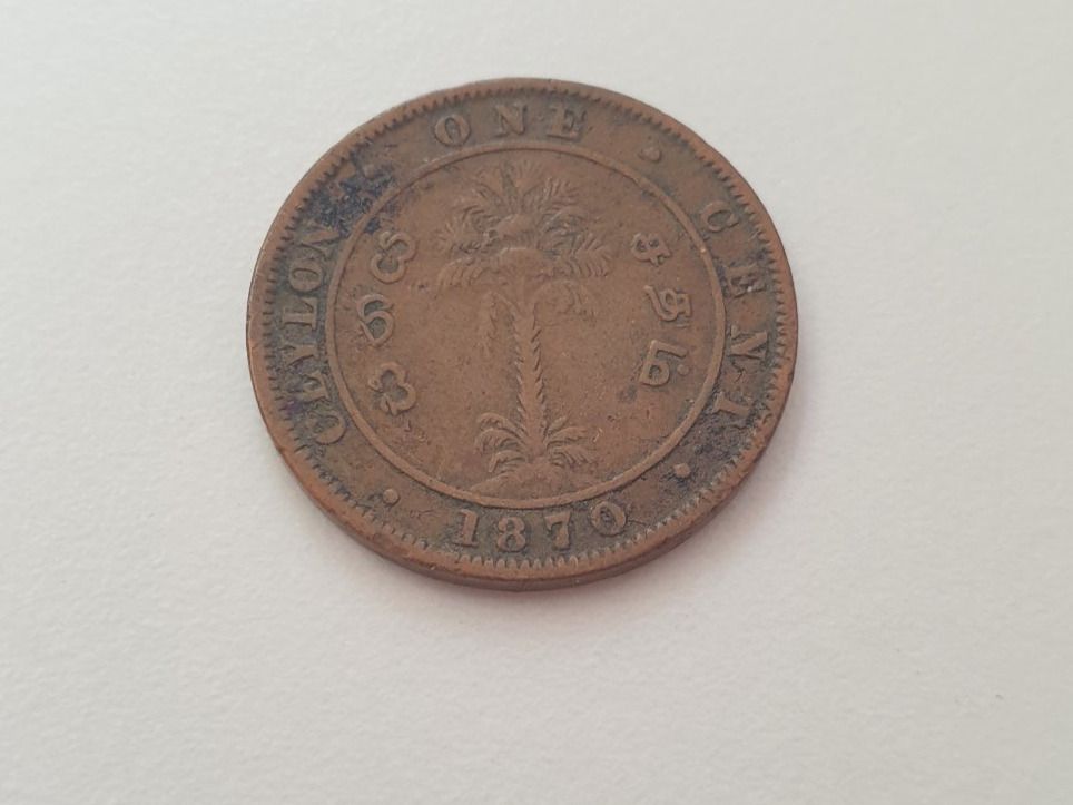 🇱🇰 Ceylon (Sri Lanka) 1 Cent 1870 Queen Victoria (Gebraucht) in ...