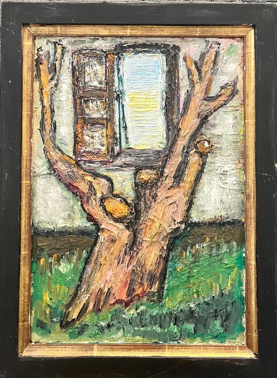 Lech Klekot (1953) Vor der Garten Szene Gemälde (Gebraucht) in Root für ...