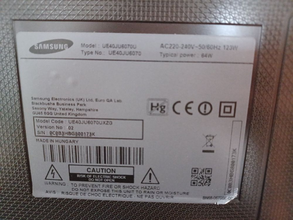 Samsung 4K Ultra HD TV 40 Zoll UE40JU6070U (Gebraucht) in Wetzikon ZH ...