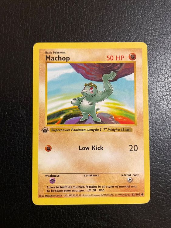 Base Set Machop 52/102 1st edition Shadowless Ab 1 (Gebraucht) in ...