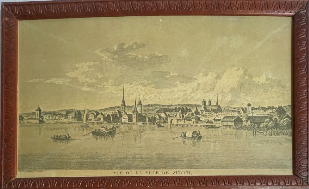 Vintage Vue de la ville de Zürich Kopferstich Zurlauben 1780 (Gebraucht) in Baar für CHF 10 ...