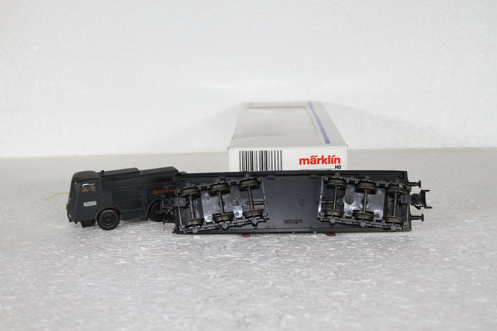 Märklin 4866 DR Schwerlast-Flachwagen mit Kaelble LKW (Gebraucht) in ...