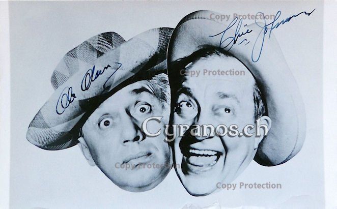 Ole Olsen & Chic Johnson (1892-1963)&(1891-1962) - Autogramm (Gebraucht ...
