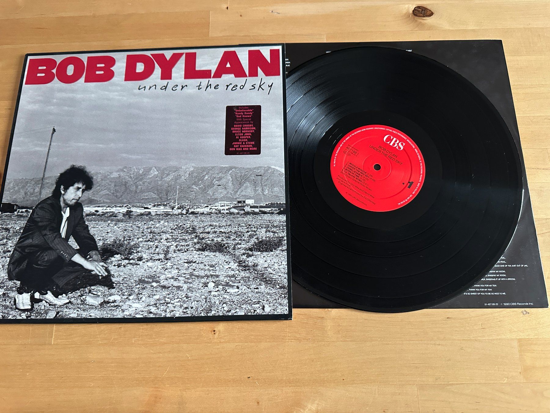 BOB DYLAN tolle Kult LP Under the red sky original Innenhüll (Gebraucht ...
