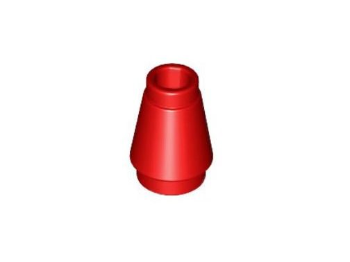 LEGO - 100x Red Cone 1x1 with Top Groove - 4589b - NEW | Kaufen auf Ricardo