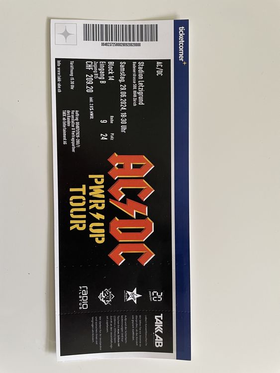 AC/DC Ticket | Kaufen auf Ricardo