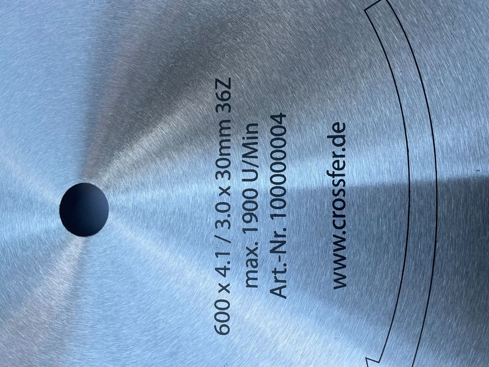 Hartmetallblatt 600 mm zu Brennholzfräse Geba Posch Widel (Neu und ...
