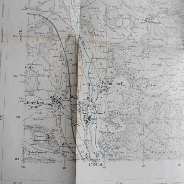 Topo-Karte,1925,Kaiseraugst-Nusshof-Liestal-Magden-Arisdorf | Kaufen ...