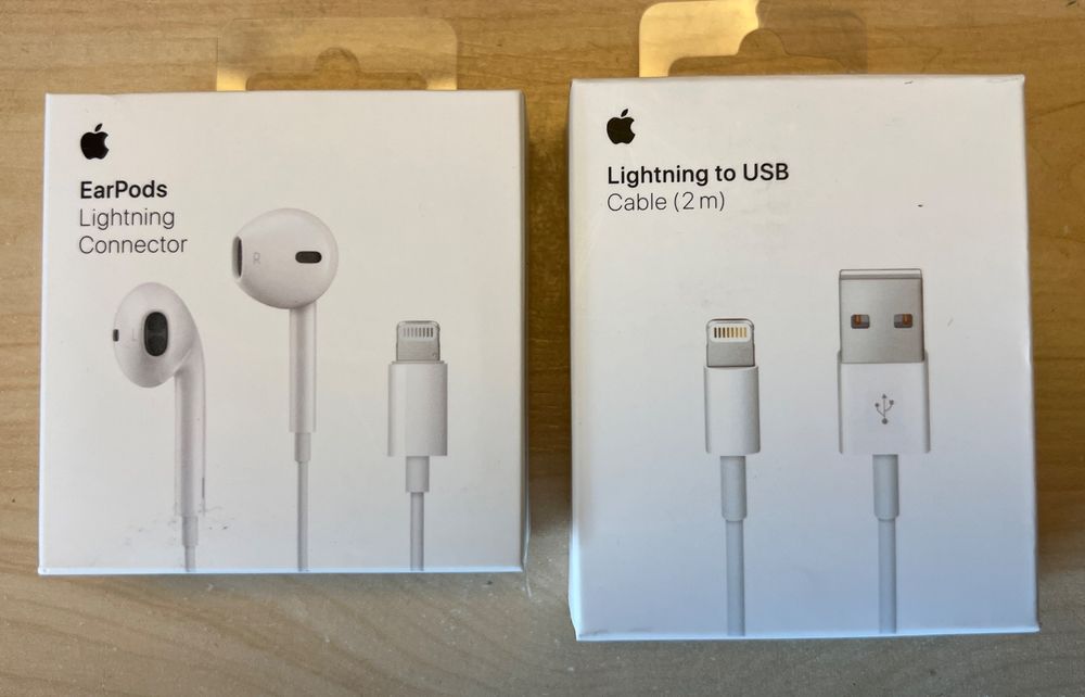Apple EarPods Lightning Connector, Lightning to USB Cable 2m (Neu und ...