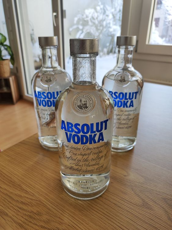 Absolut Vodka, 3 Flaschen à 7dl (Neu (gemäss Beschreibung)) in für CHF ...